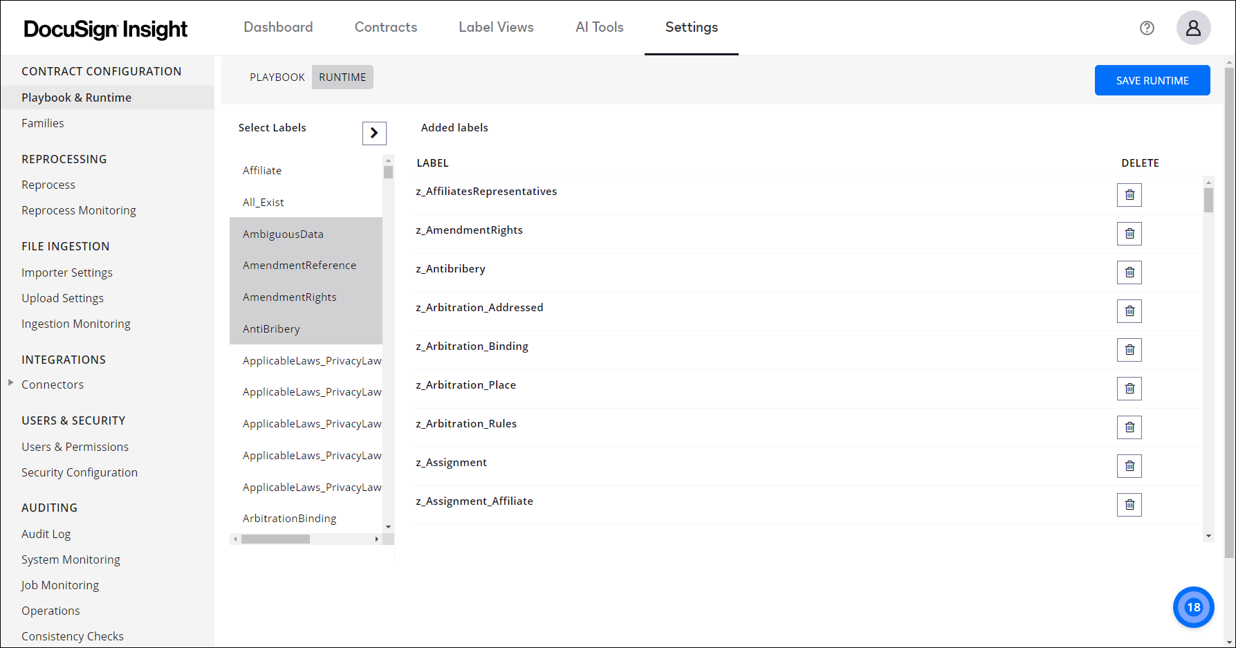 Configure Runtime Items and Activate Playbook Runtime