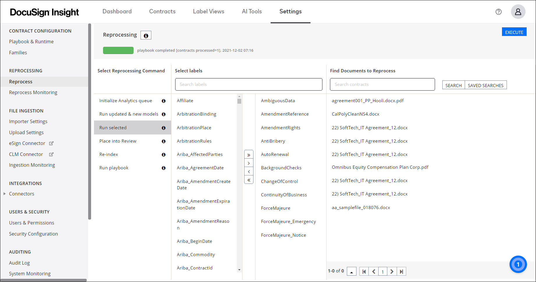 Enable Reprocessing for Security Groups and Initiate Reprocessing to ...