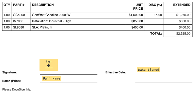 Add Docusign AutoPlace Fields to a CPQ Template
