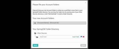 Map Salesforce Objects to Docusign CLM.CM Folders