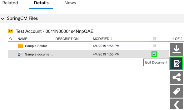 DocuSign CLM Files Tile Menu