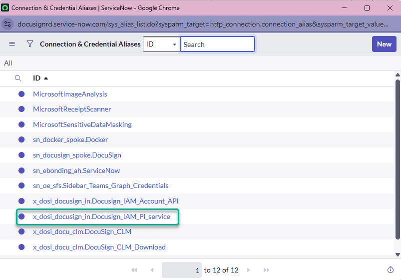 Step 4: Configure Connections for Docusign IAM PI Service
