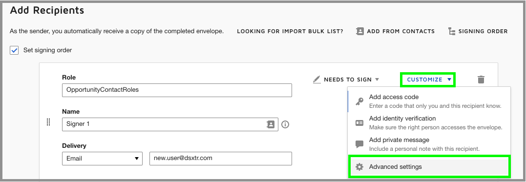 Use Features from a Docusign Server Template in an Envelope Template