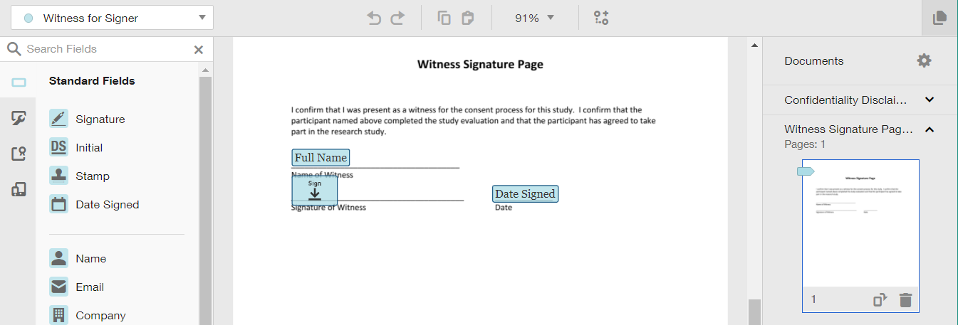 Set Up Witnessed Signing for a Recipient