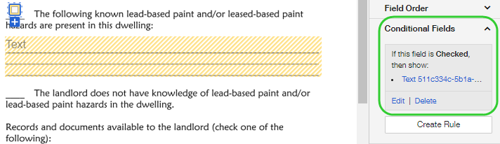 Define a Conditional Field