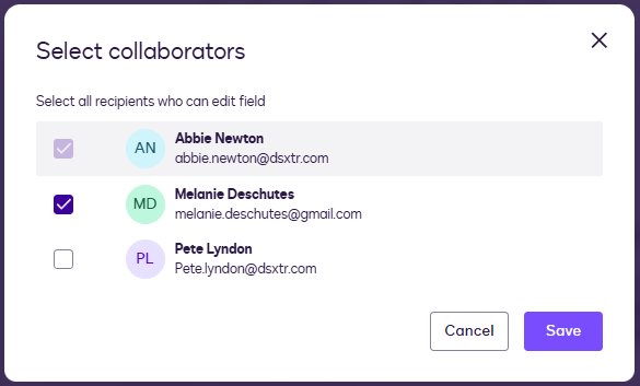 Set up a Collaborative Field