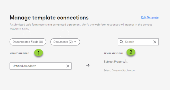 Connect Web Form Fields to Template Fields
