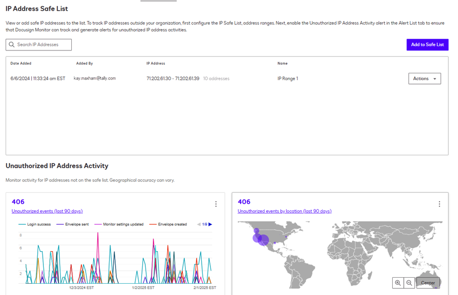 Configure Approved Docusign IP Addresses