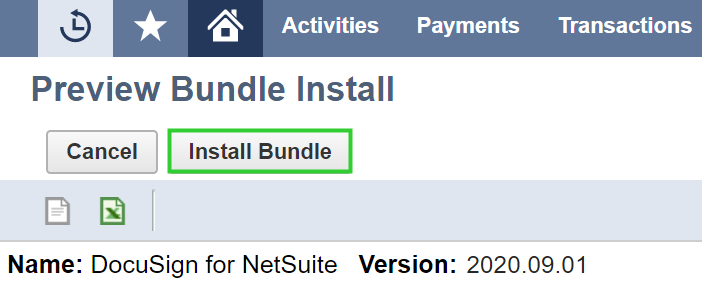 Install DocuSign for NetSuite