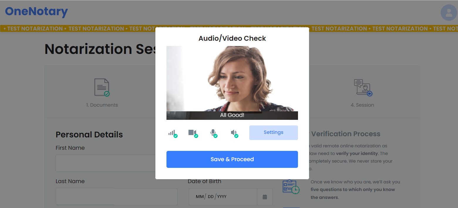 Step 1: Request an On-Demand Notary Session