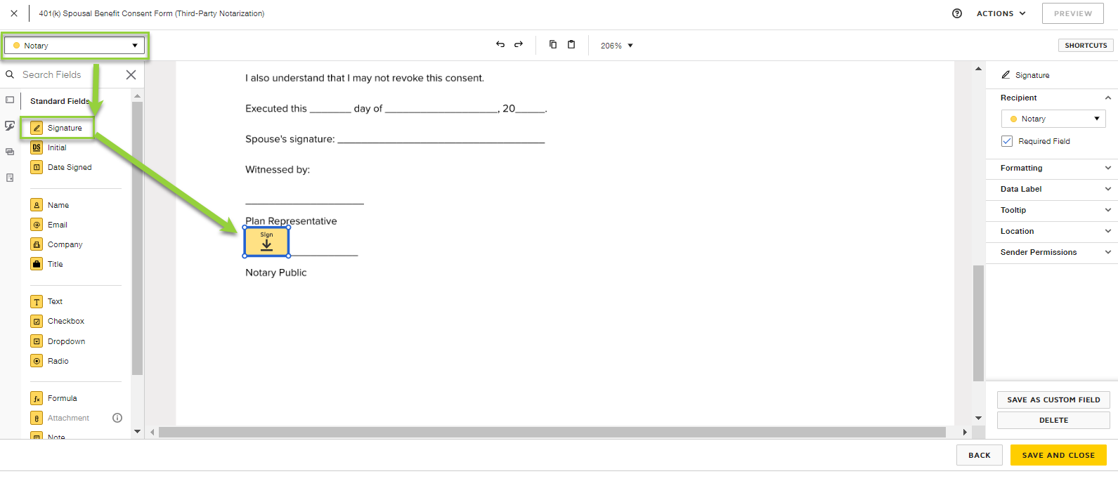 Step 3: Add Fields for the Recipients