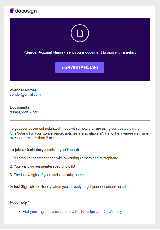 Step 1: Request an On-Demand Notary Session