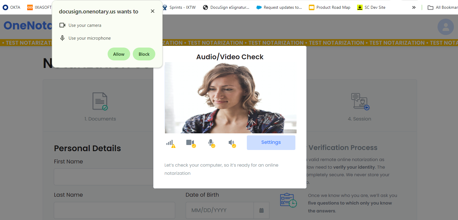 Step 1: Request an On-Demand Notary Session
