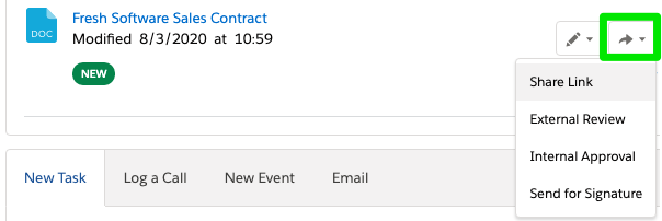 Add Salesforce Files to a Docusign Negotiate Envelope Add Salesforce Files to a Docusign Negotiate Envelope