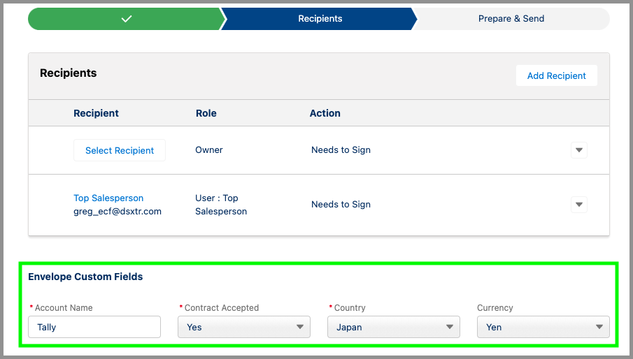 Learn How to Use Envelope Custom Fields in Salesforce
