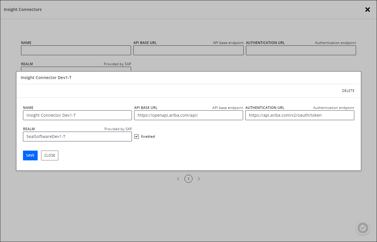 Sample Insight Integration App with Configured Activities for SAP Ariba Connectors