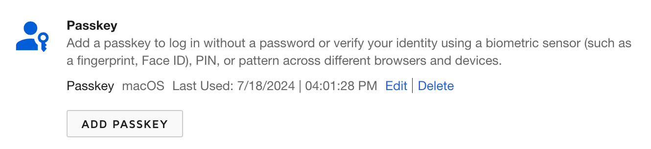 Add Passkeys To Log In