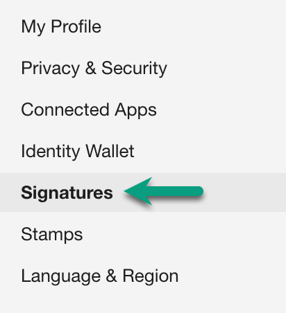 Add and Manage Signatures