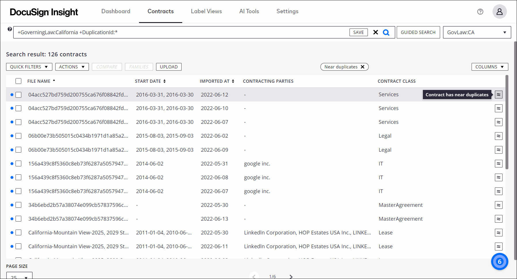 Run the Duplicate Detection Process from the DocuSign Insight UI