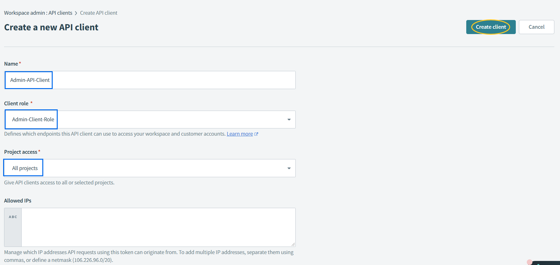 Obtain the API Token from Workato