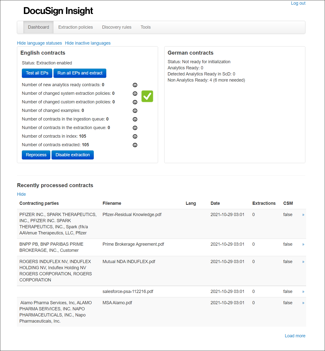 Post-Installation: Check DocuSign Insight Analytics UI