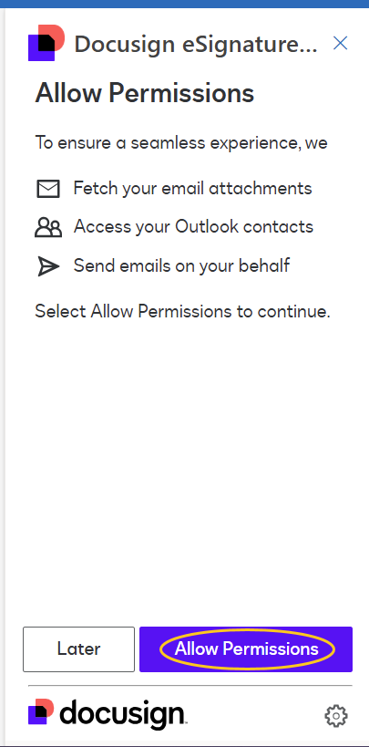 Grant Consent to Access Outlook Data