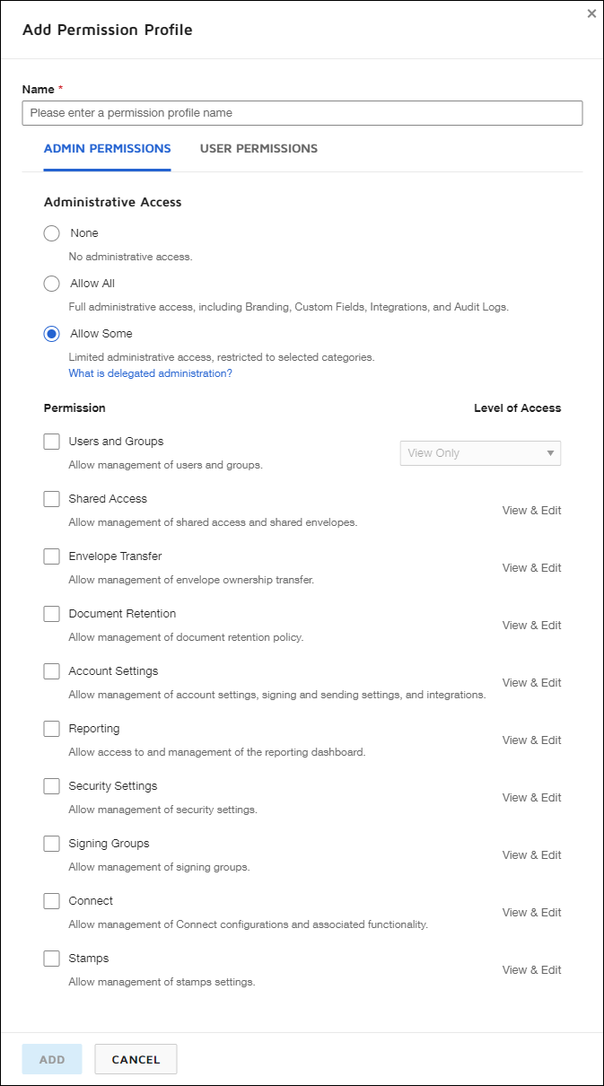 Administrator Permissions