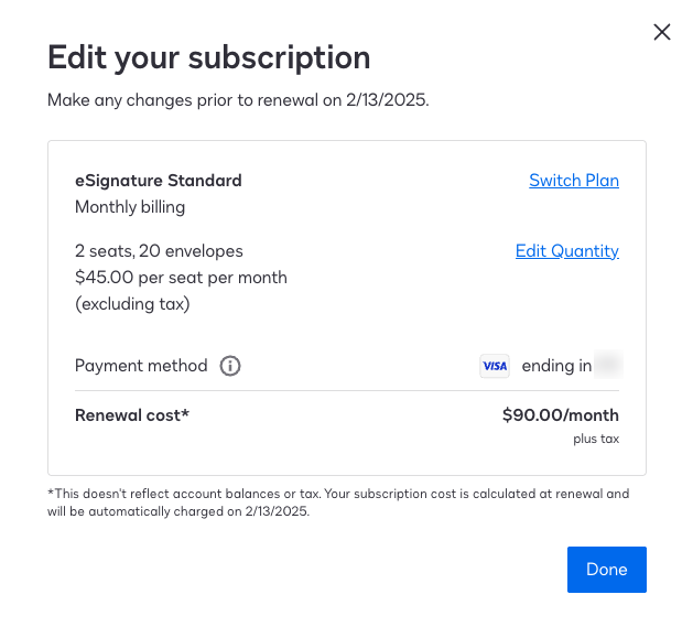 Reduce the Number of Seats in Your Subscription