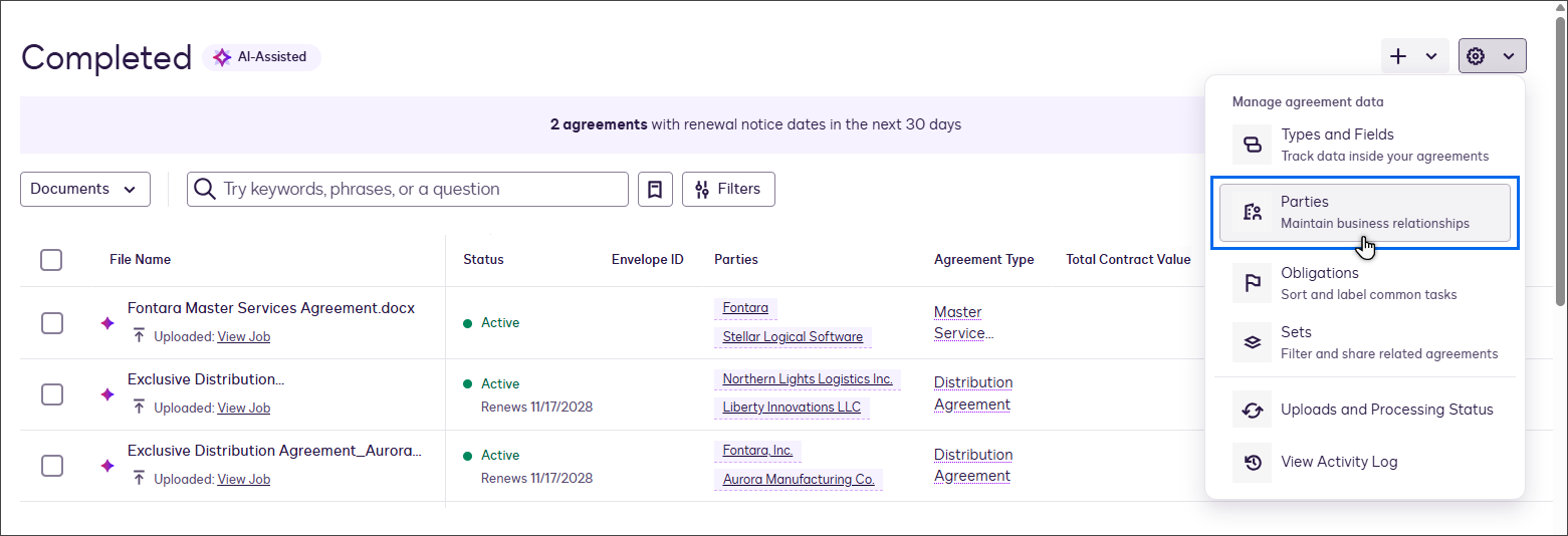 Duplicate Party Management