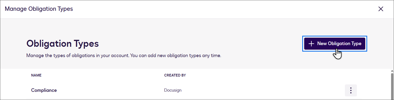 Create Custom Obligation Types