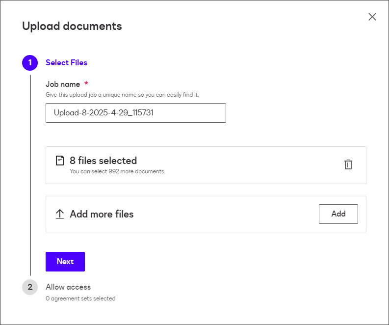 Bulk Upload Documents and Set Access Controls