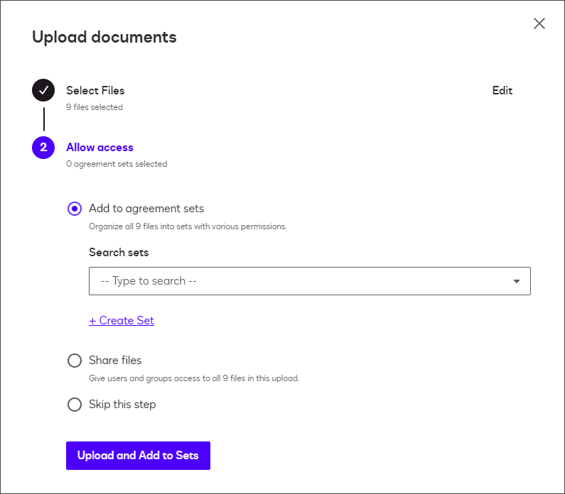 Bulk Upload Documents and Set Access Controls