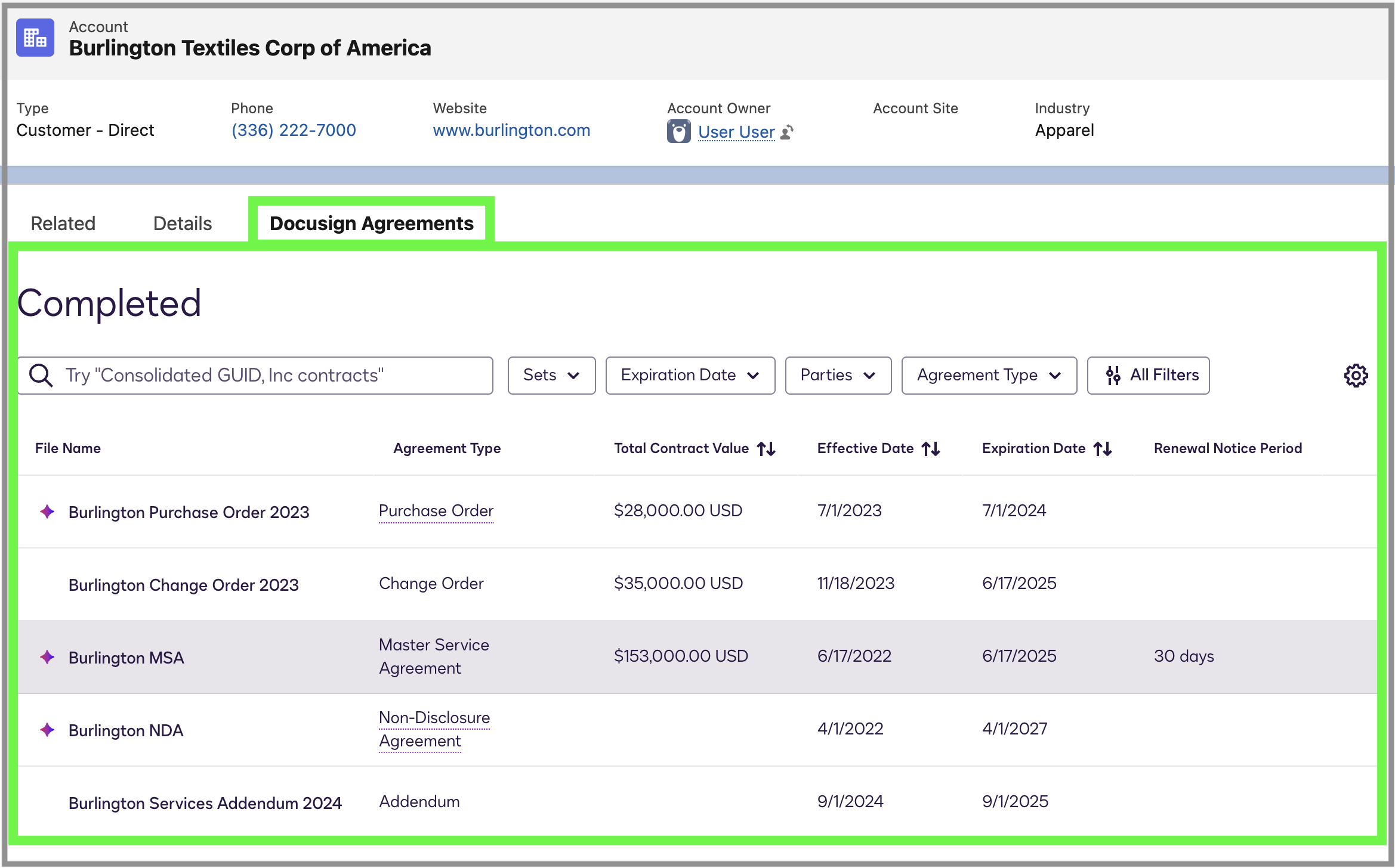 Learn About Using Docusign Navigator in Salesforce