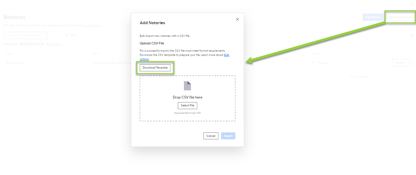 Bulk Invite Remote Online Notaries to Your Organization