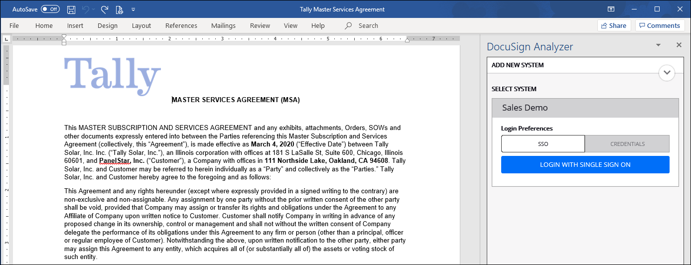 Login with Single Sign On (SSO)