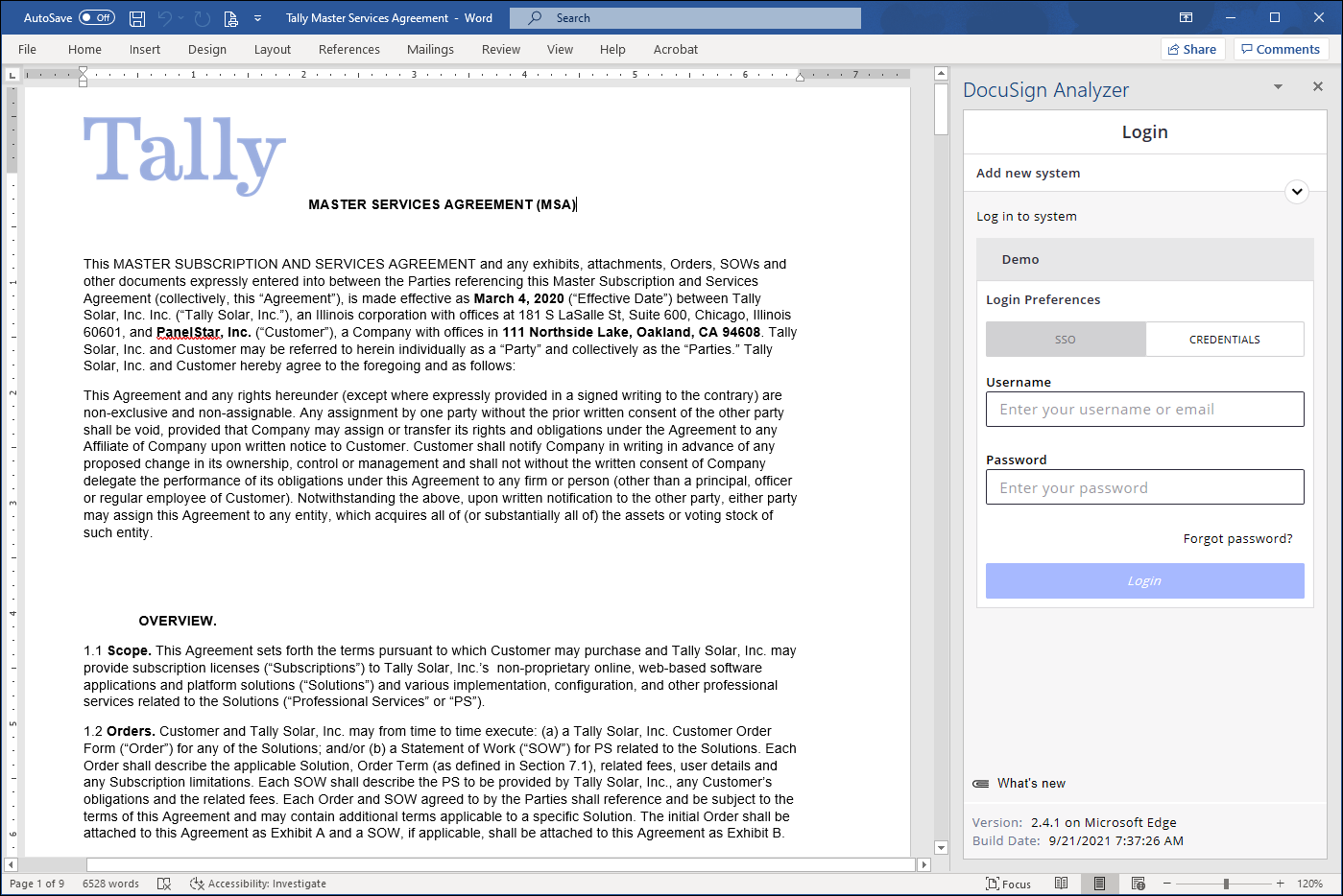 Log in to a DocuSign Insight Server Connection to Use the DocuSign ...