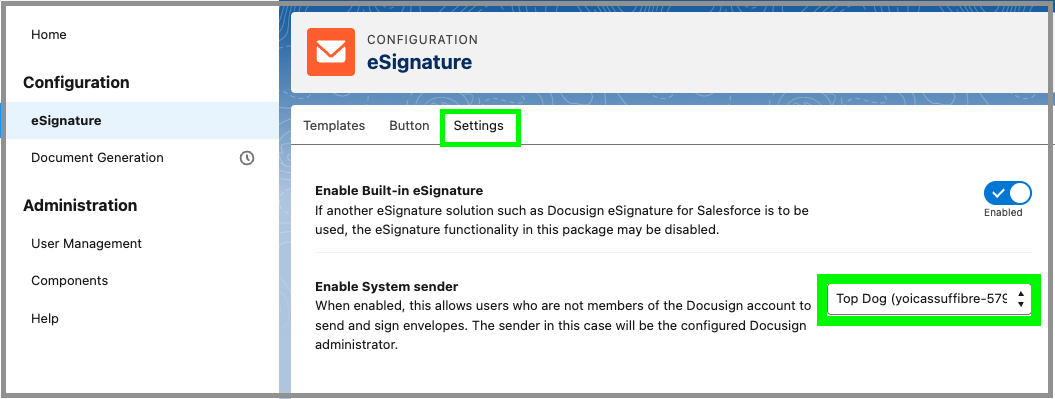 Enable a System Sender to Let Non-Docusign Users Send and Sign Envelopes
