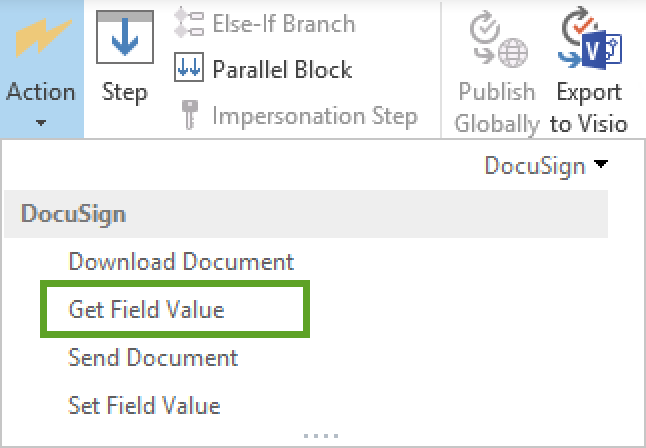 Document Actions in Docusign for SharePoint On-Premises