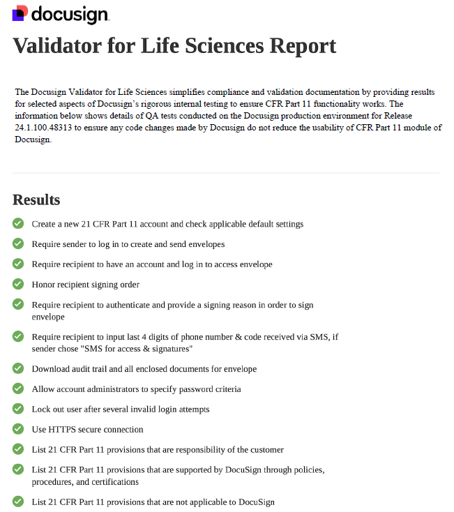 Validator for Life Sciences