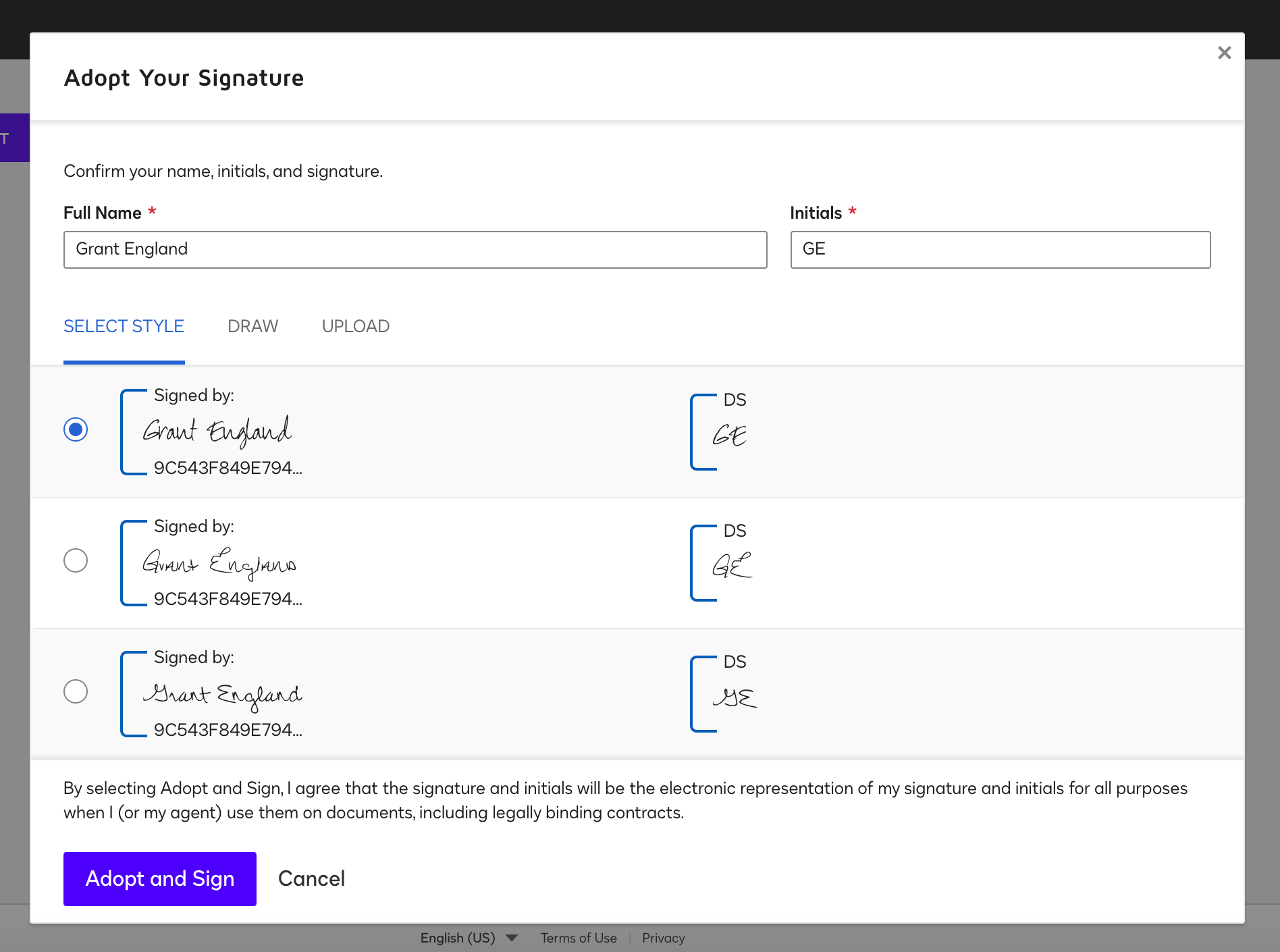 The Signing Experience