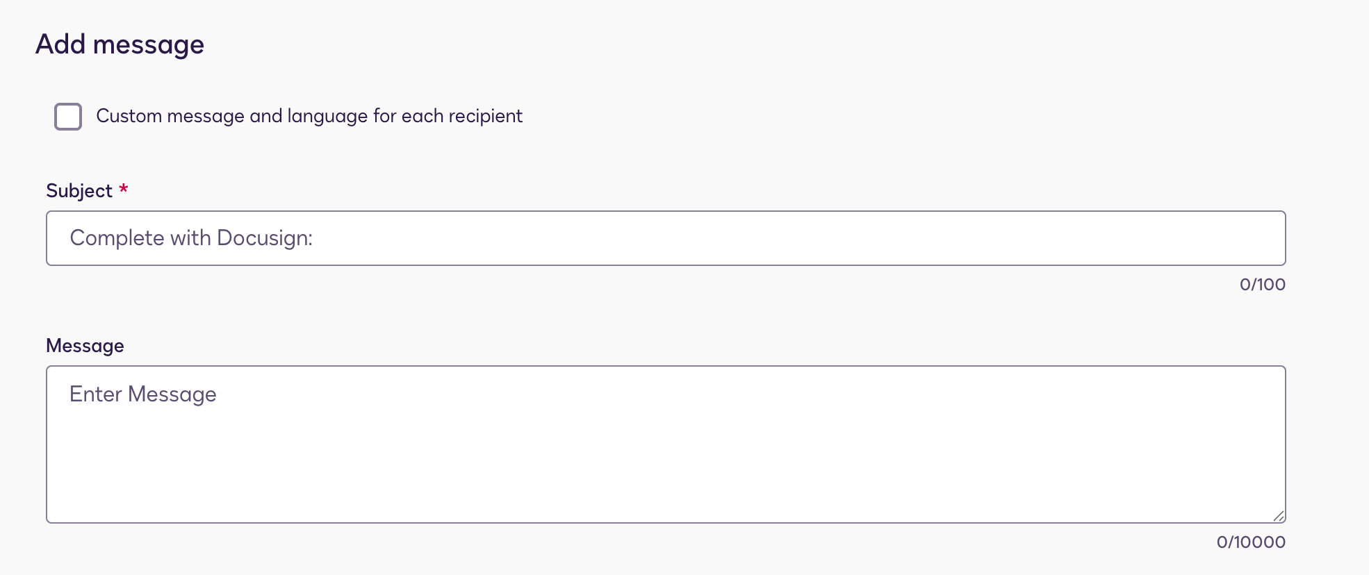 Add a Message to All Recipients