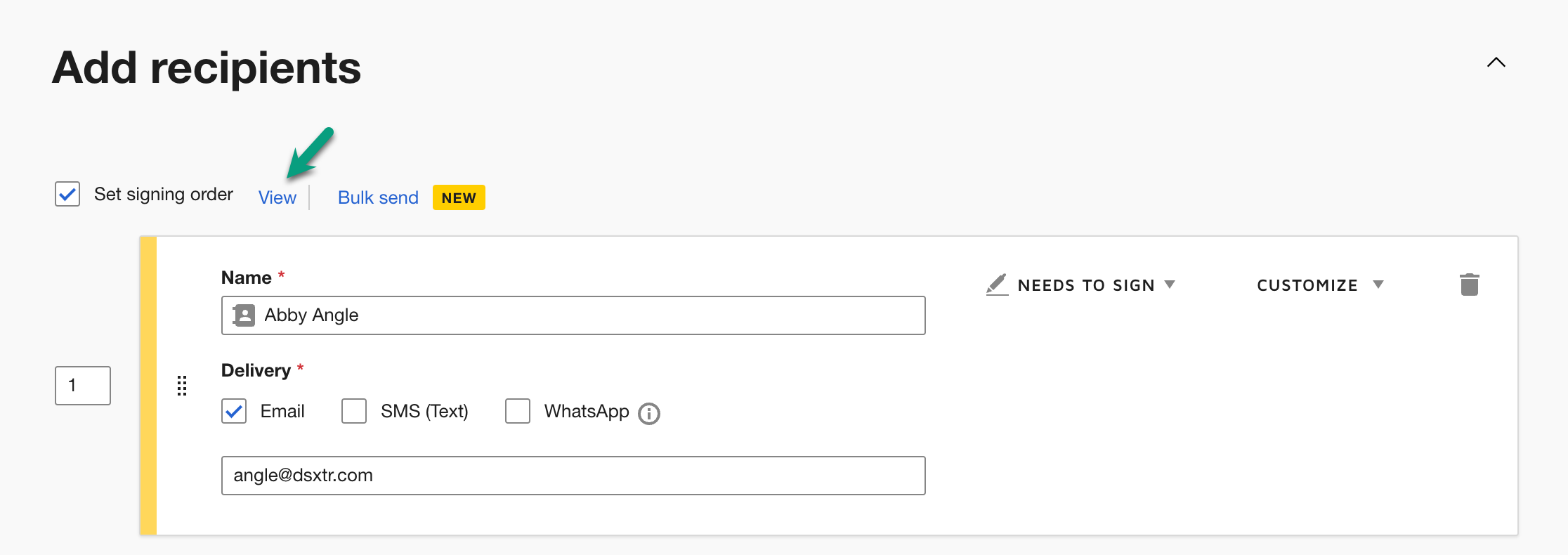 Set Signing Order and View the Order Diagram