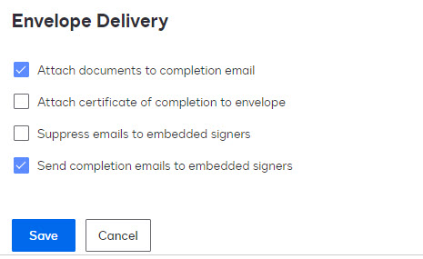 Set Up Completion Emails