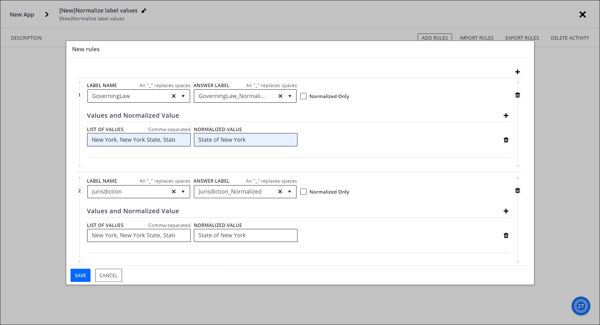 Normalize Label Values Activity Type for Logic Apps