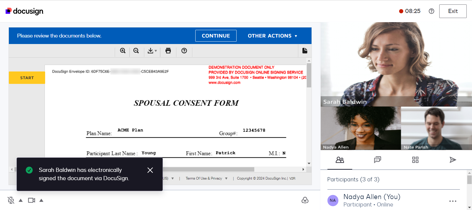 Perform Remote Online Notarization