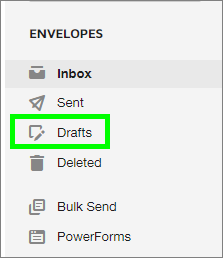 Edit draft envelopes