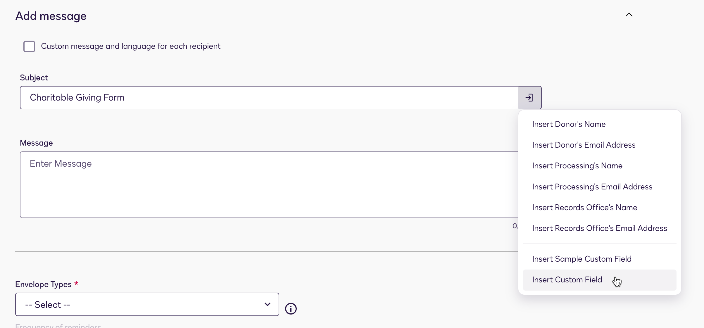 Create a Template with Merge Fields for Bulk Send