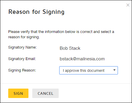 Sign Part 11 Module Enabled Documents