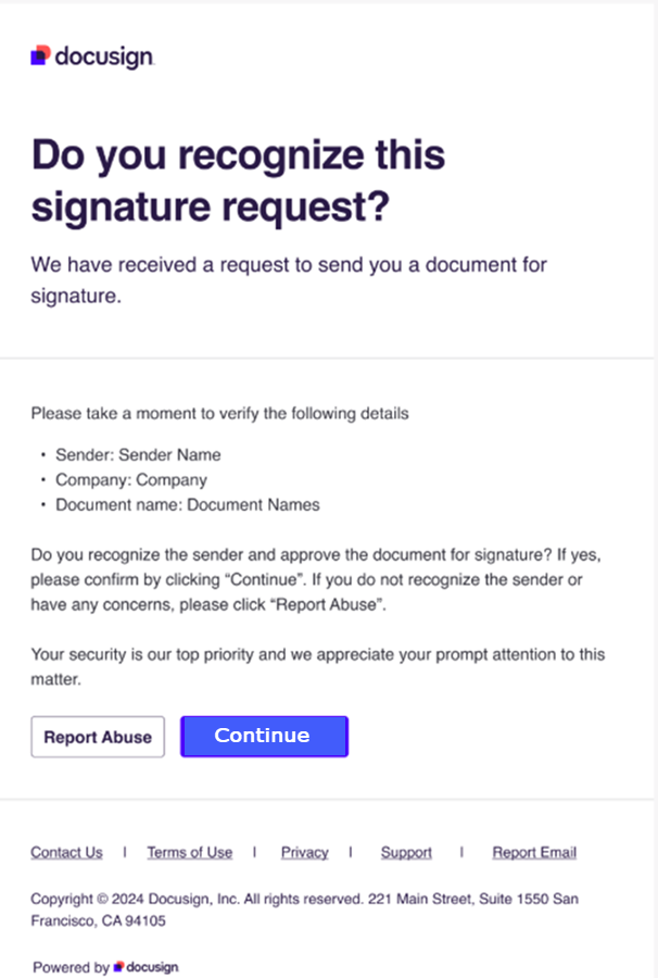 Verify a Signature Request