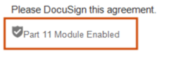 Sign Part 11 Module Enabled Documents